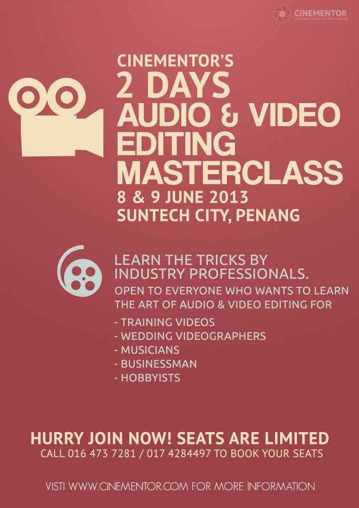 2 Days Intensive Audio & Video Masterclass - Audio Mentor