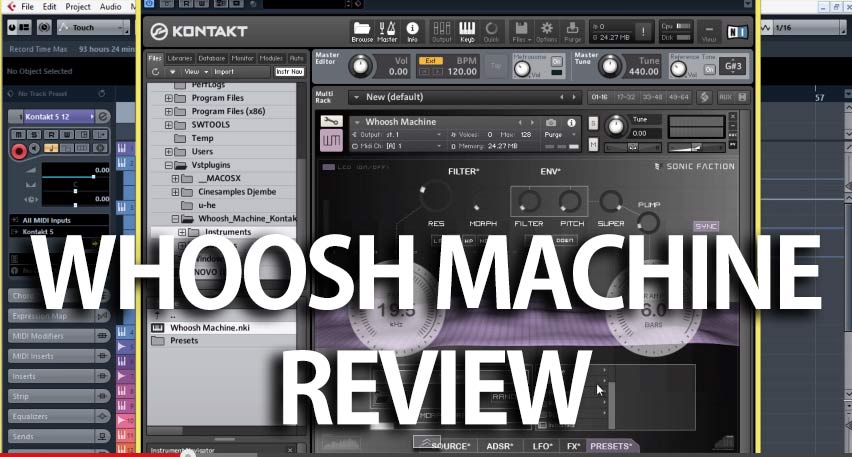 Whoosh Machine VST Review, Video & Download